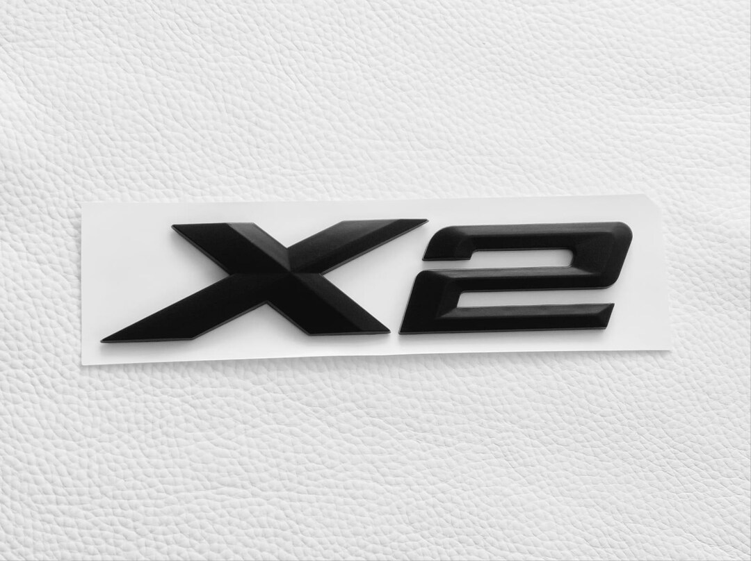 BMW X2 Logo Emblem Letters With Sticker for Trunk Rear Matte Black - Etsy