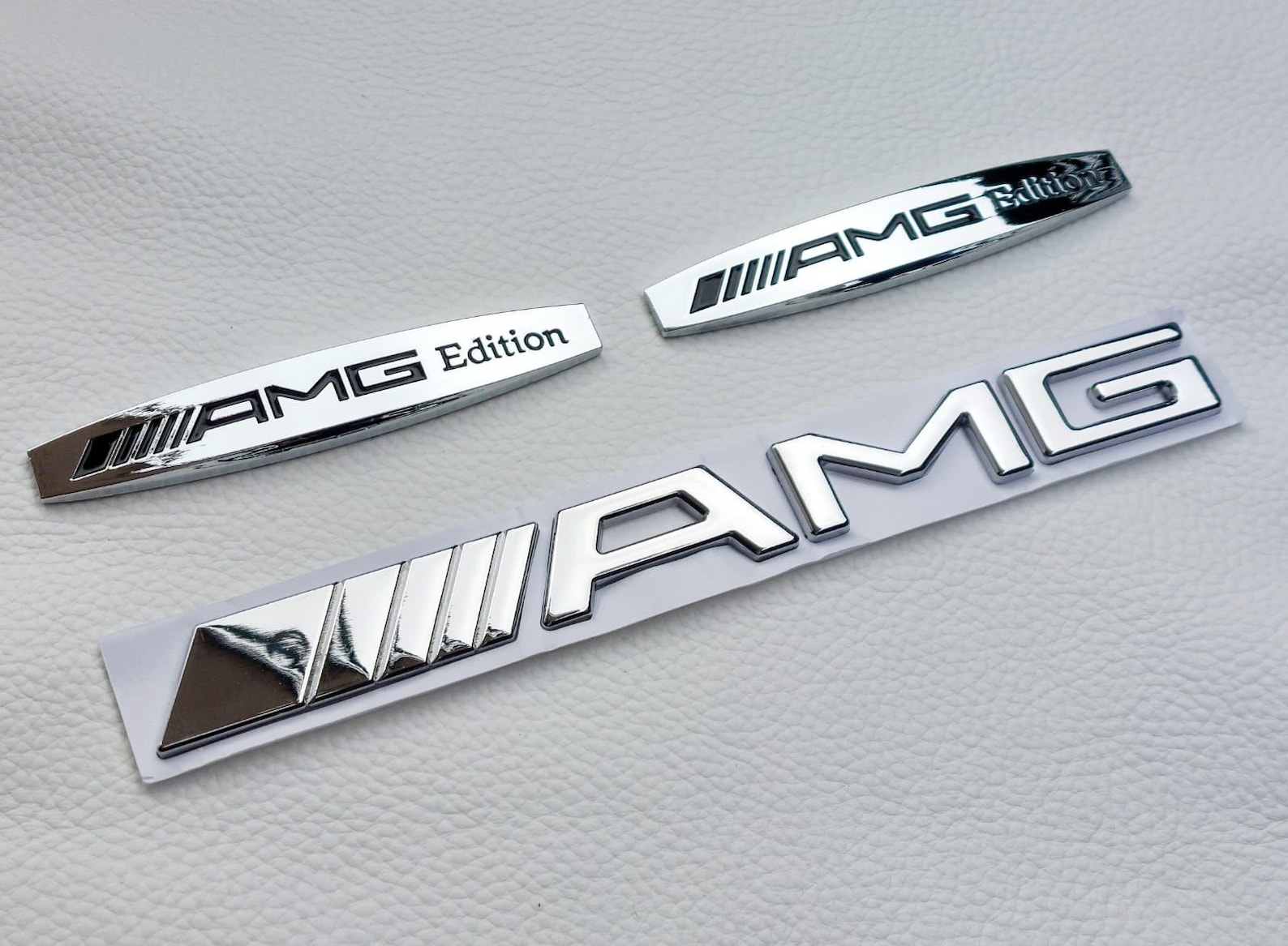 AMG Emblems for Trunk and Sides, Chrome Color, Accessories With Sticker ...