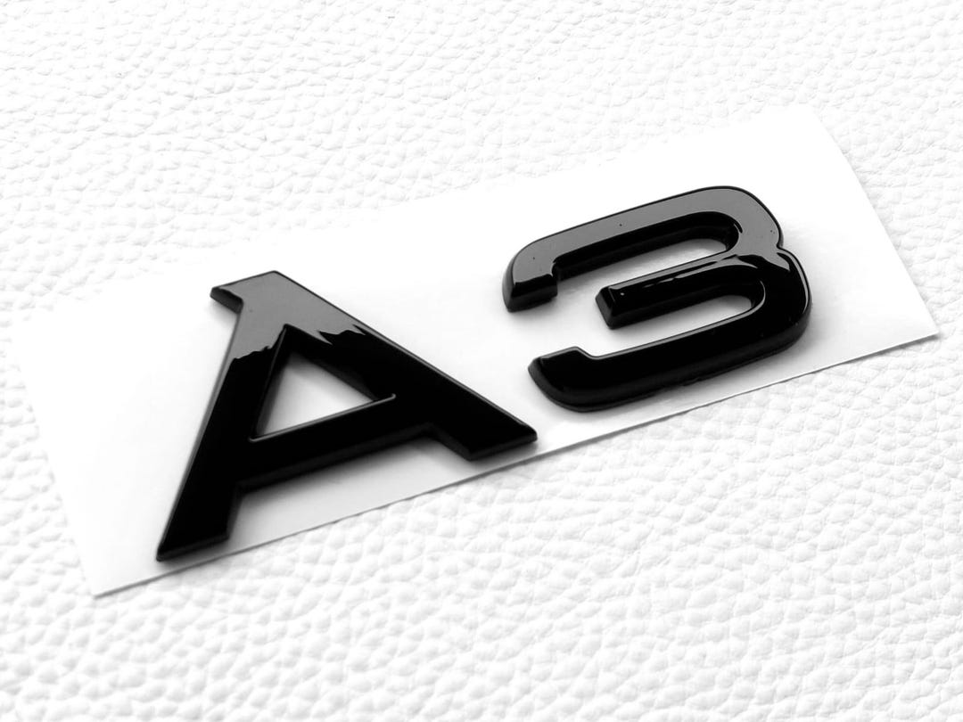 Emblema A3 Negro Brillo Letras Insignia Pegatina De Portón Tapa Trasero ...