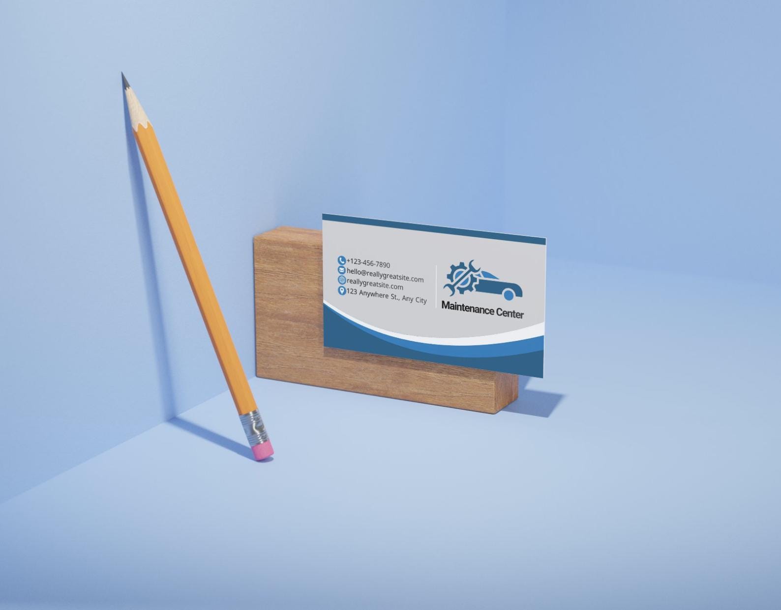 Editable Canva Business Card Template for Auto Repair Shop Maintenance ...