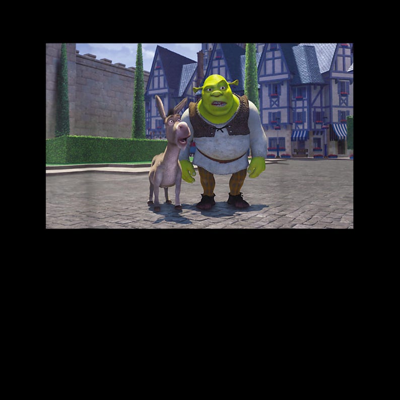 Shrek Iconic Donkey & Shrek Photo Scene PNG – Big Chest Poster Design ...