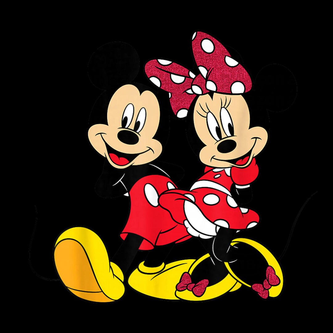 Mickey & Minnie Mouse PNG – Classic Cartoon Duo Design (instant Digital ...