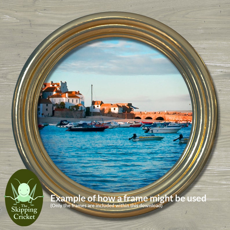 Gilded Gold Digital Picture Frames Gold Digital Borders - Etsy