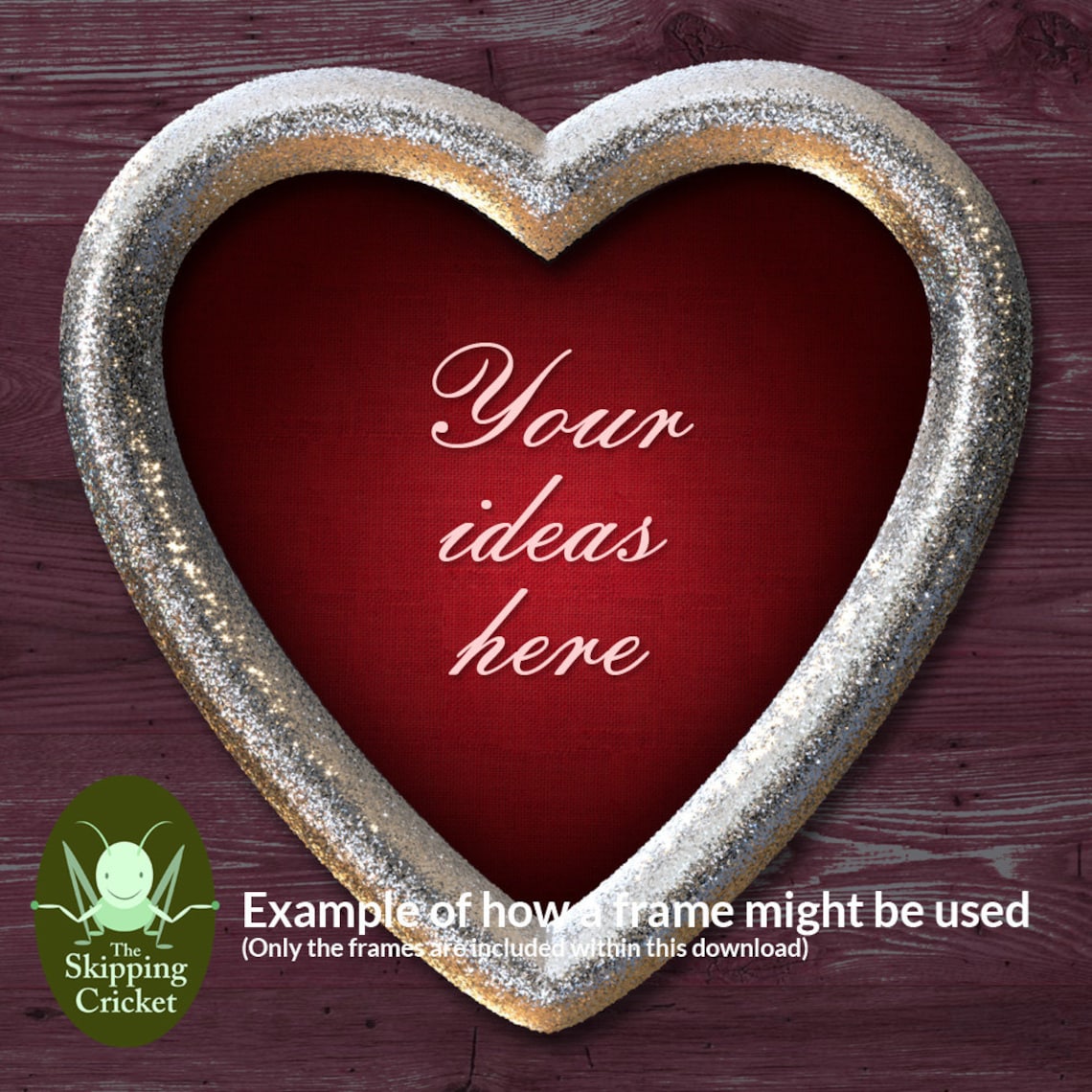 Glitter Digital Frames for Scrapbooking Glitter Decorative - Etsy