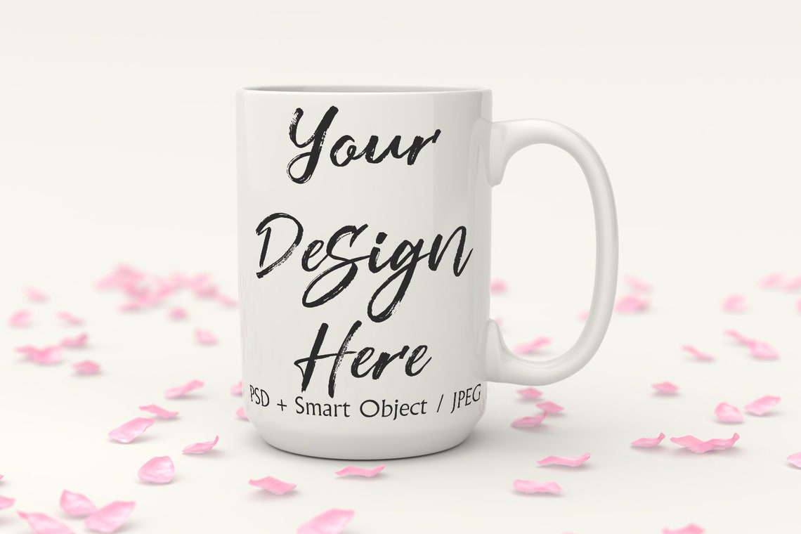 White Coffee Mug Mockup Blossom Blank Coffee Cup Mock Up | Etsy
