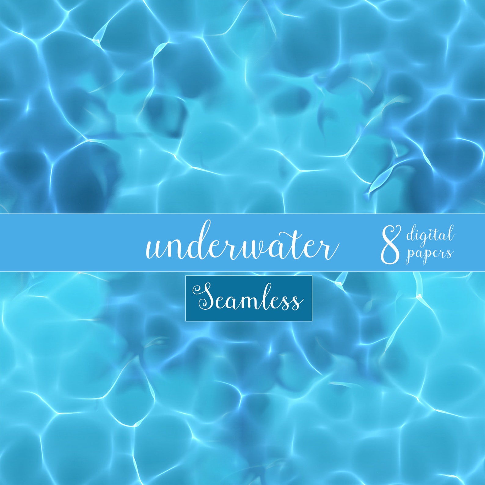 Water Digital Papers SEAMLESS Underwater Papers Seawater | Etsy