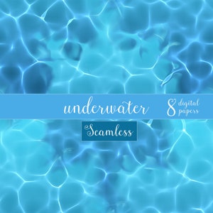 Water Digital Papers SEAMLESS, Underwater Papers, Seawater Papers ...