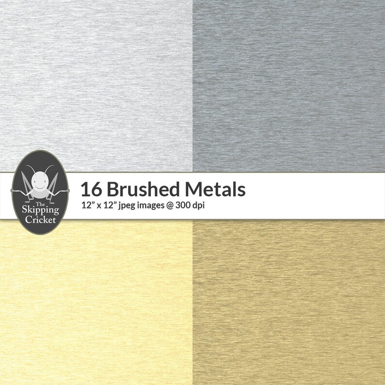 16 Digital Brushed Metal Papers Brushed Metal Textures - Etsy