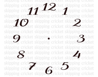 Clock Face Svg Dxf Eps Cut File for Cricut Silhouette | Etsy