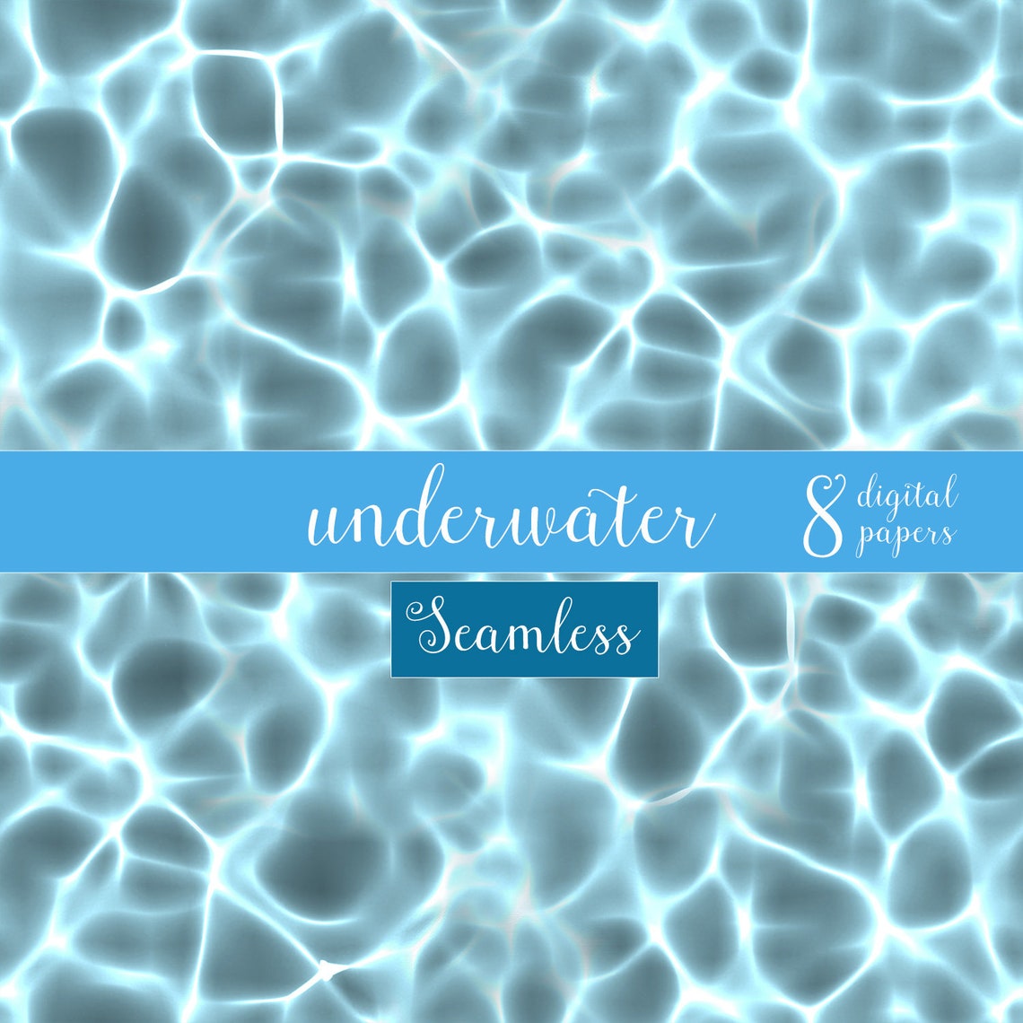 Water Digital Papers SEAMLESS Underwater Papers Seawater | Etsy