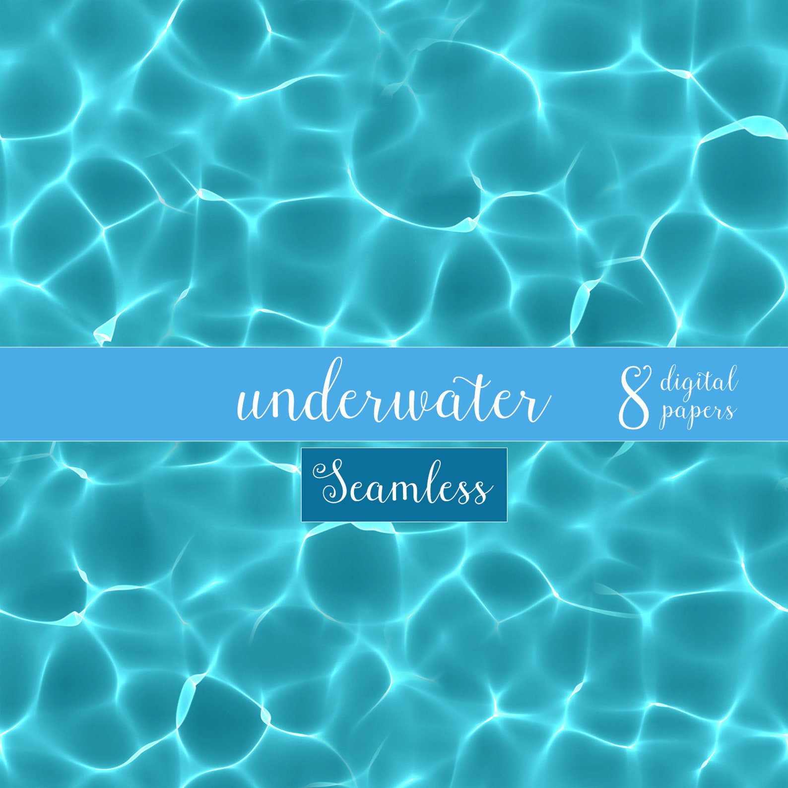 Water Digital Papers SEAMLESS Underwater Papers Seawater | Etsy