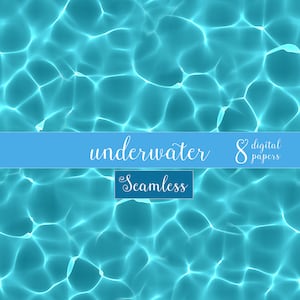 Water Digital Papers SEAMLESS, Underwater Papers, Seawater Papers ...