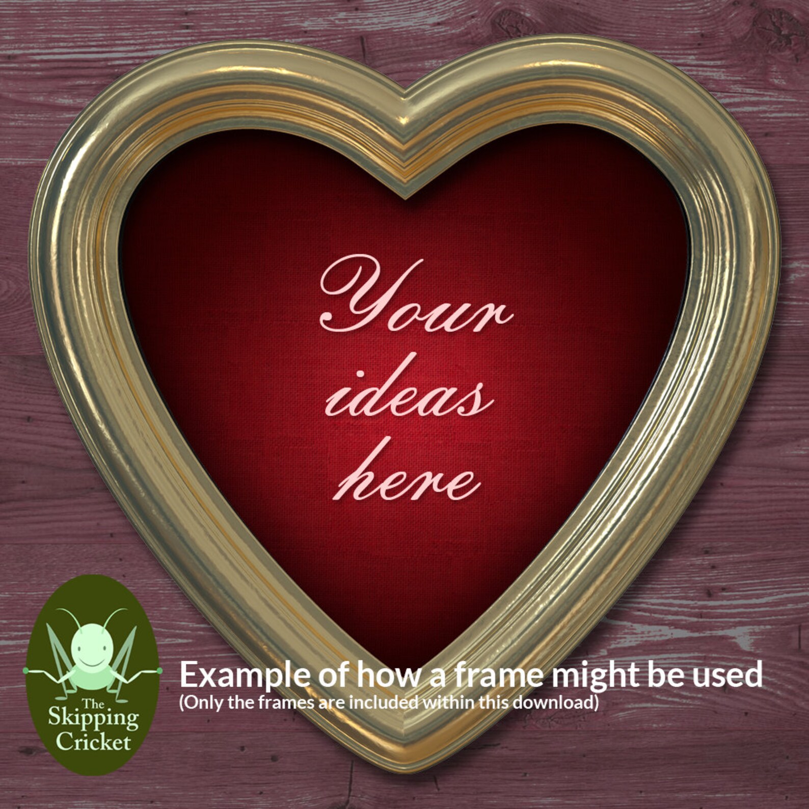 Gilded gold digital picture frames gold digital borders | Etsy