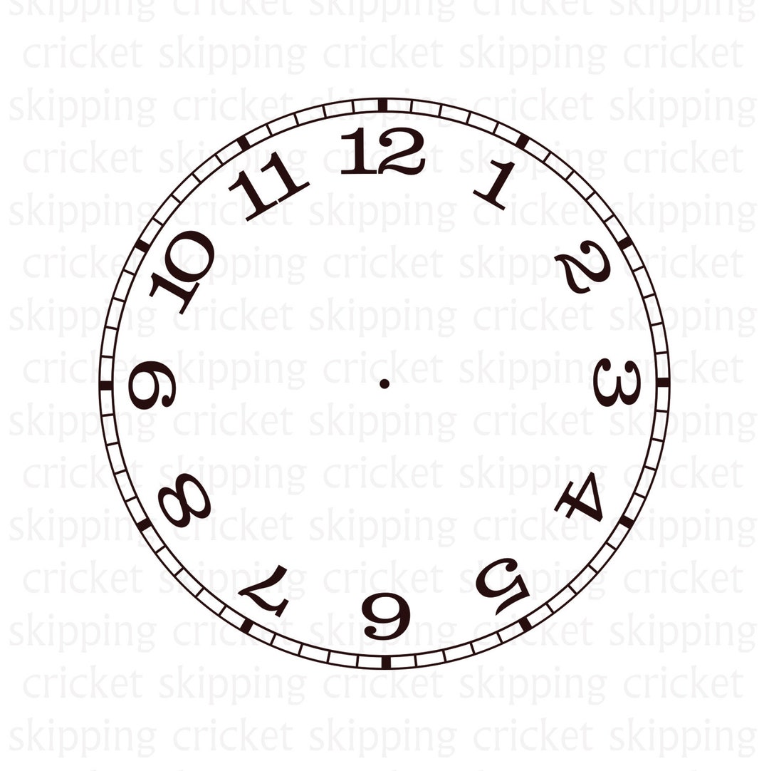 Clock Face Svg Dxf Eps Cut File for Cricut Silhouette, Clockface, Clock ...