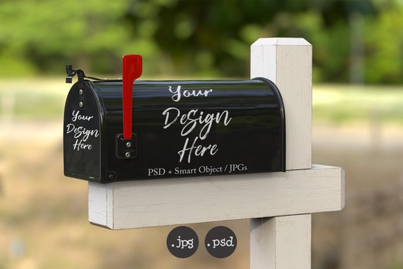 Mailbox Mockup Bundle White Black Pink and Green Custom - Etsy