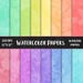 16 Watercolor Digital Paper, Rainbow Colored Watercolor, Watercolour ...