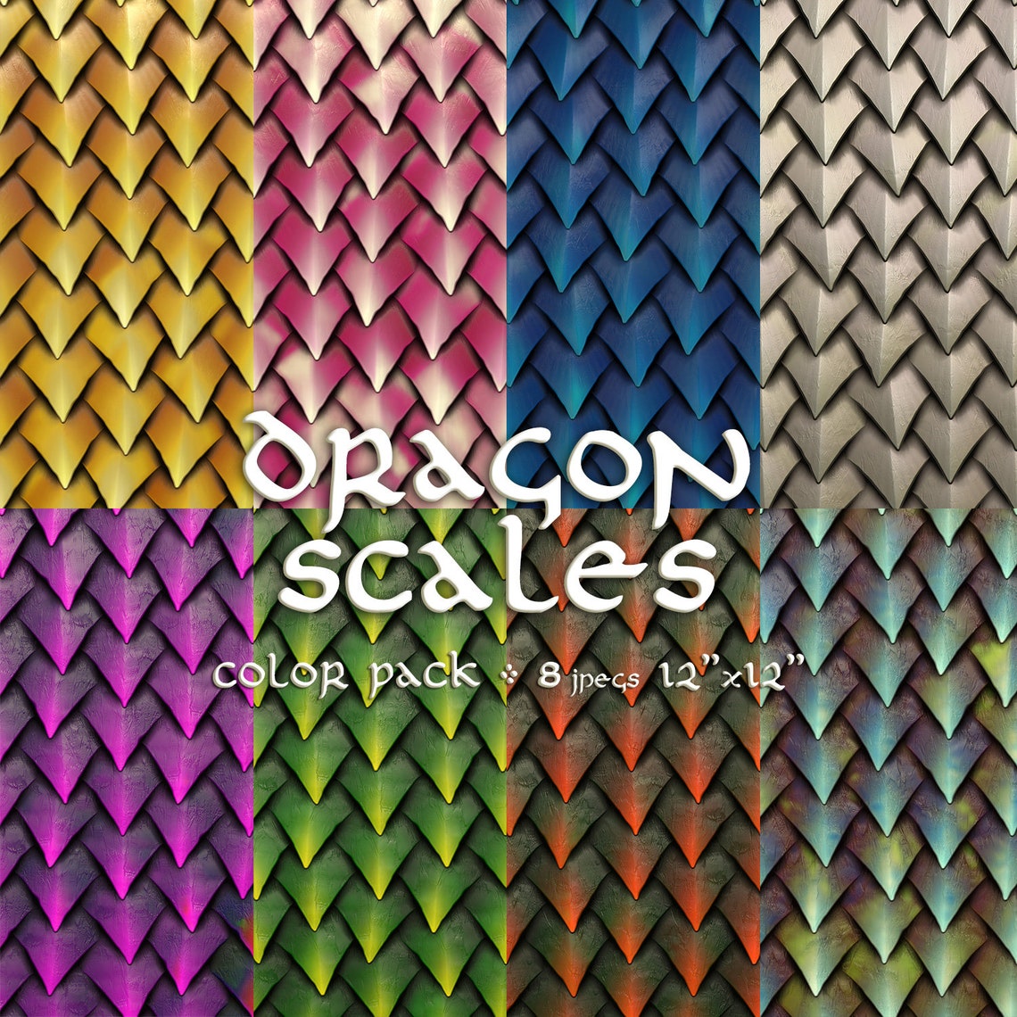 Dragon Scales Digital Papers Dragon Scales Textures - Etsy UK