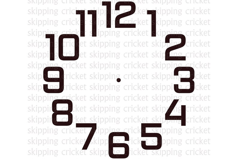 Clock Face Svg Dxf Eps Cut File for Cricut Silhouette - Etsy