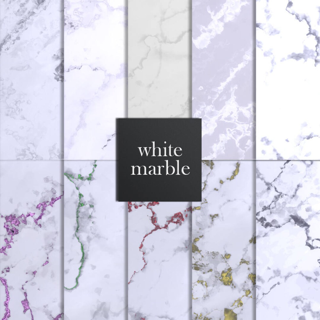 White Marble Digital Paper, White Marble Paper, Marble Paper, Marble ...