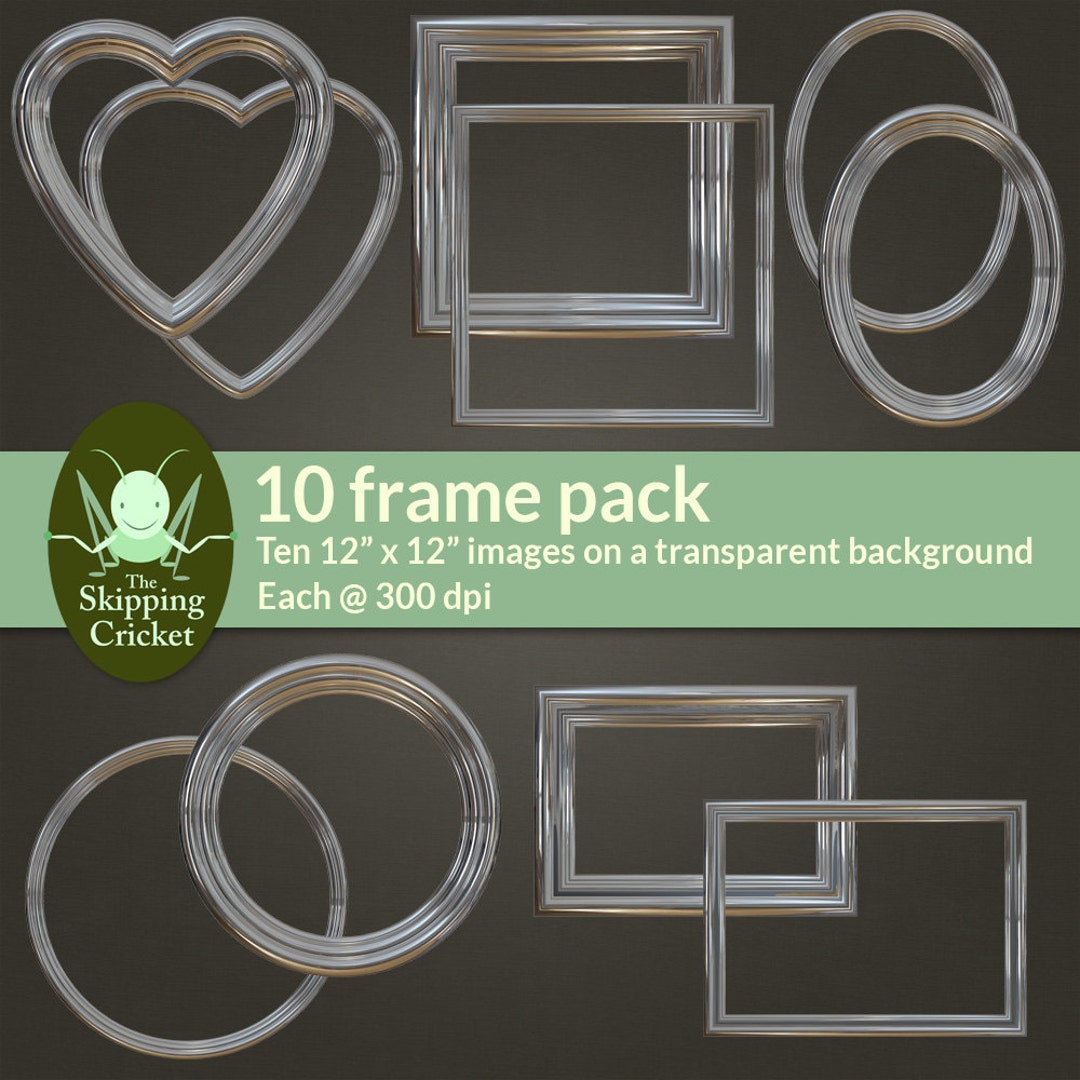 Chrome Digital Frames - Heart, Oval, Square, Round and Rectangle ...