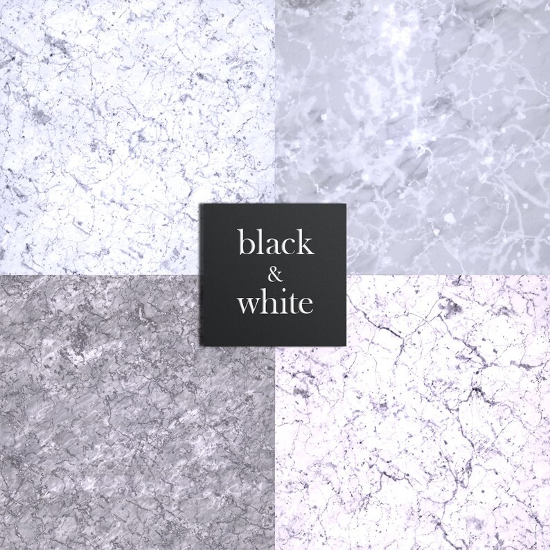 Black and White Marble Digital Black Marble Digital Paper - Etsy