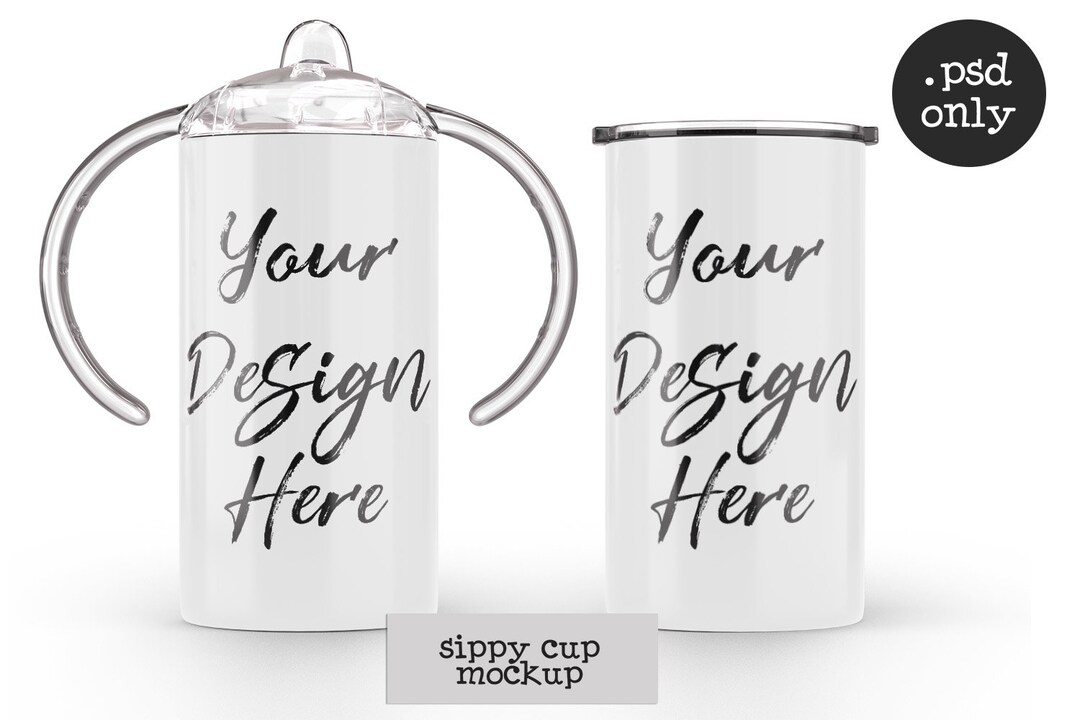 Sippy Cup Mockup, Dye Sublimation, Vinyl Decal, Custom Tumbler Mock Up ...