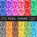 Pixel Digital Paper, Pixel Scrapbooking Paper, Pixel Digital Downloads ...