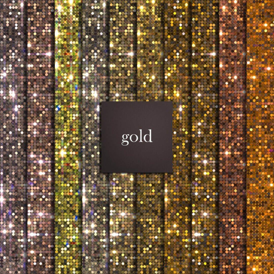 10 Gold Colored Sequins Digital Papers, Gold Papers, Gold Glitter ...