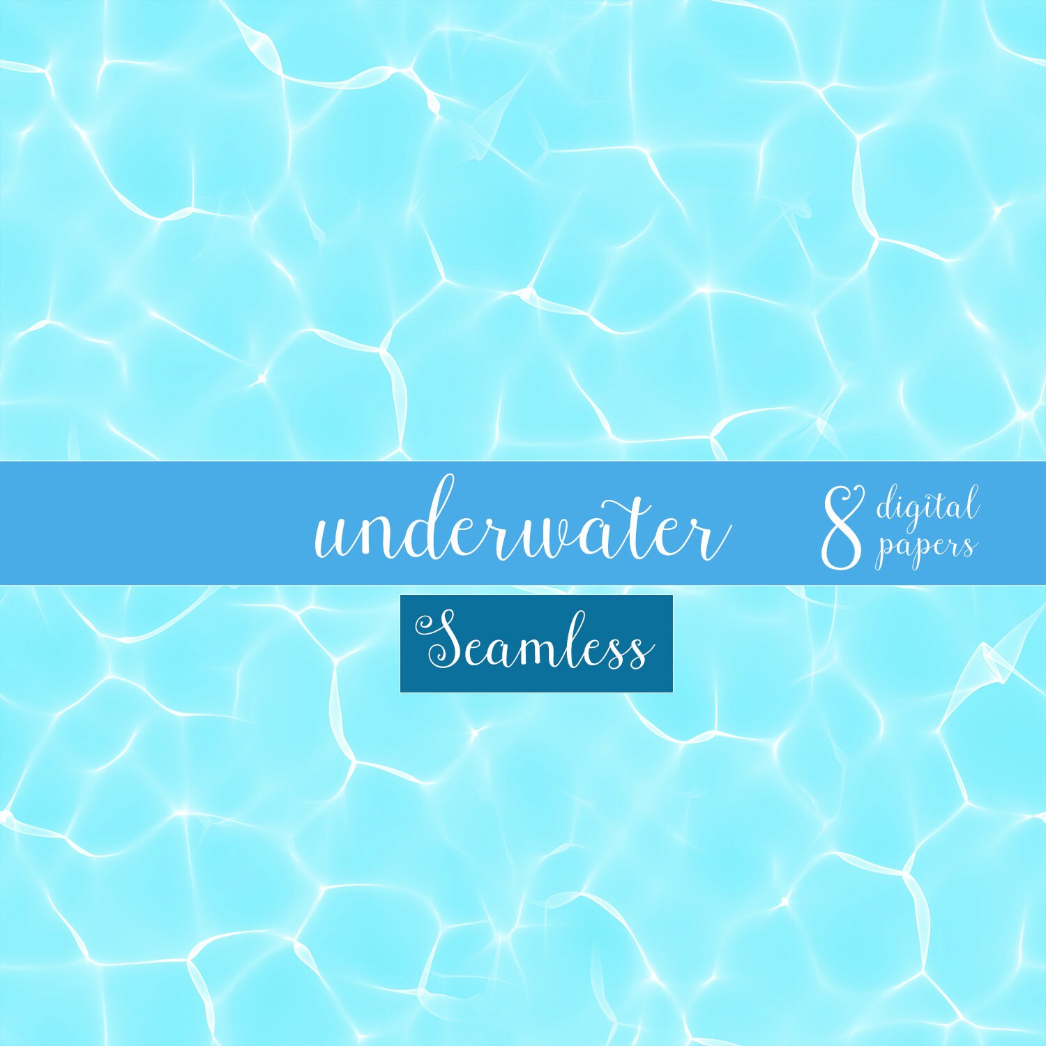 Water Digital Papers SEAMLESS Underwater Papers Seawater | Etsy