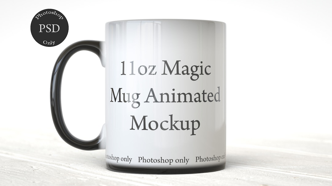 11oz Magic Mug Animation Mockup: Color Changing Video (digital Download ...
