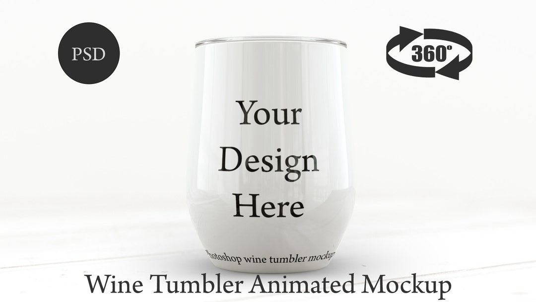 Wine Tumbler Animation, Tumbler Video, Spinning Tumbler Mock Up ...