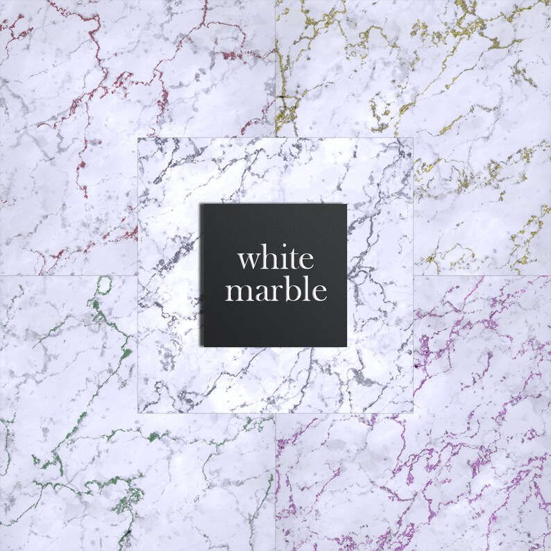 White marble digital paper White marble paper Marble paper | Etsy