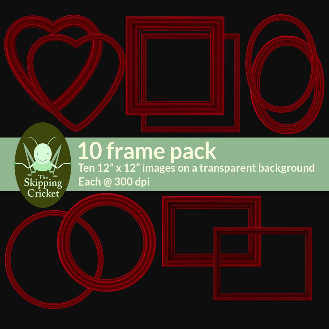 Red Velvet Digital Frames Digital Borders and Decorative - Etsy