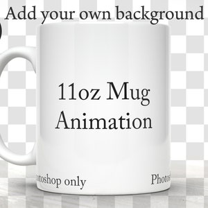 11oz White Mug Animation, Mug Video, Spinning Mug Mock Up, Animated Mug ...