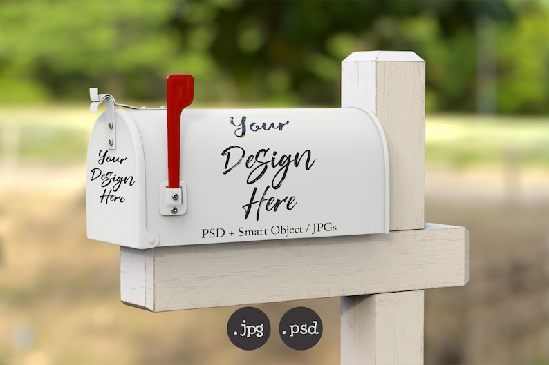 Mailbox Mockup Bundle White Black Pink and Green Custom - Etsy