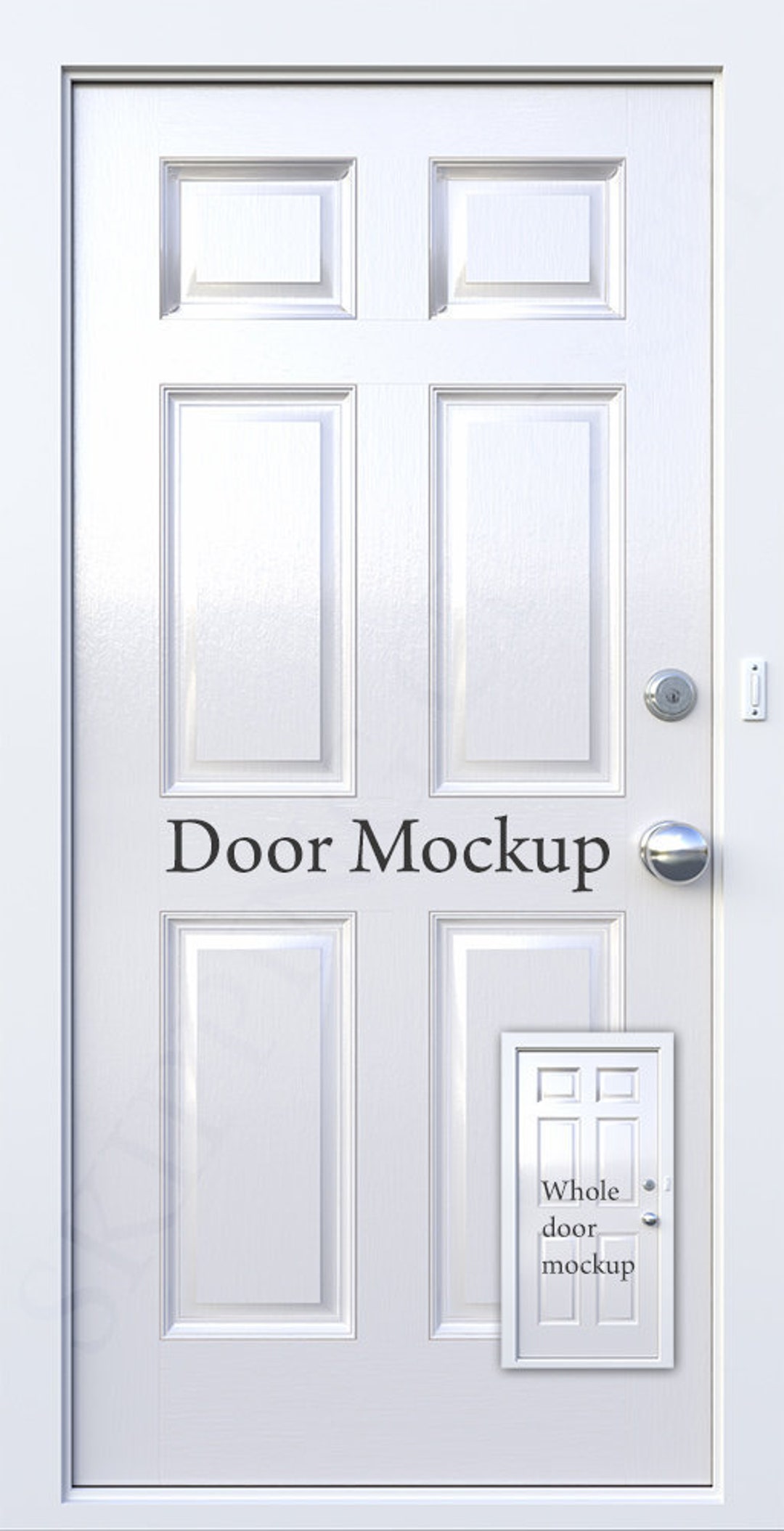 Front Door Mockup, Close Up, White Front Door, Simple Door Mock Up ...