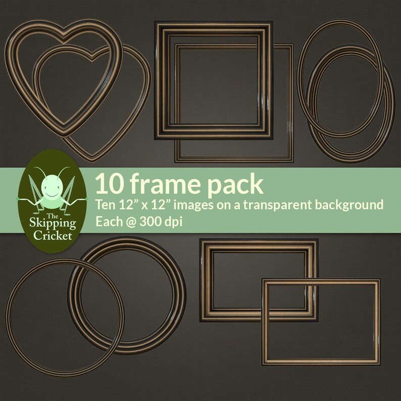 Antique Bronze Digital Photo Frames Bronze Digital Borders - Etsy