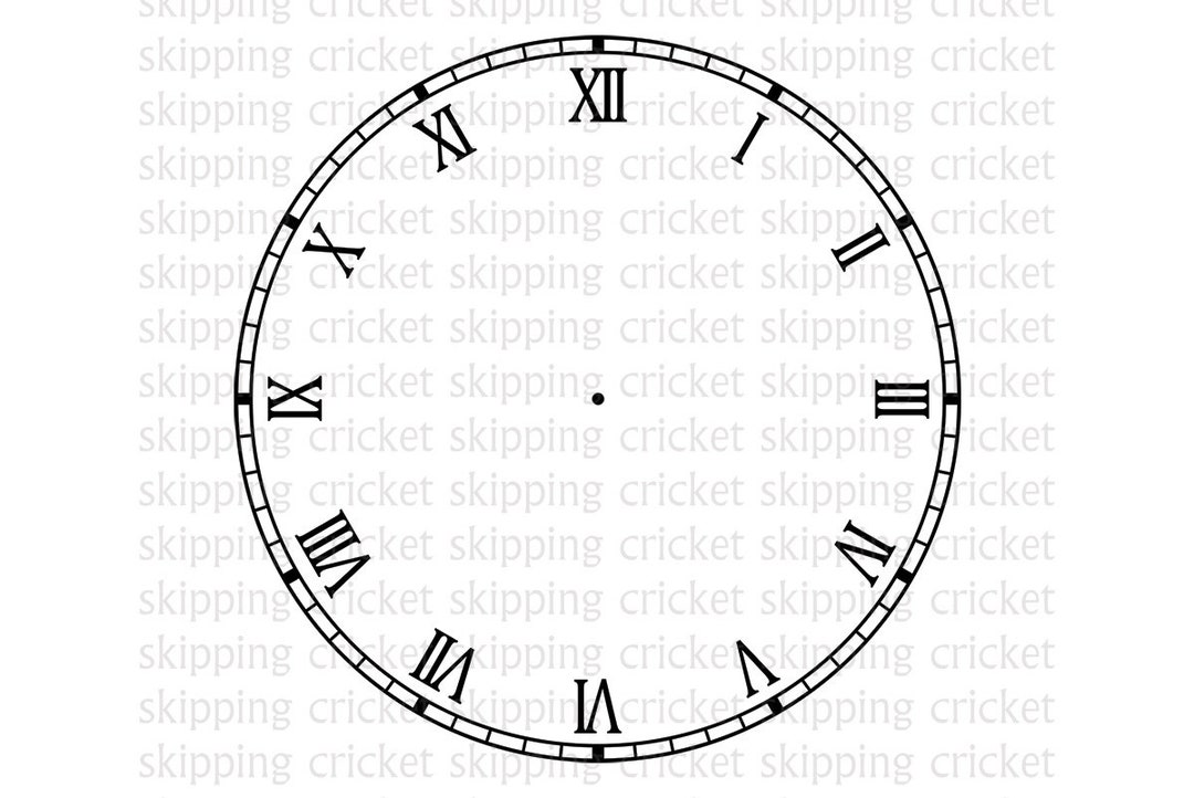 Clock Face Svg Dxf Eps Cut File for Cricut Silhouette, Clockface, Clock ...