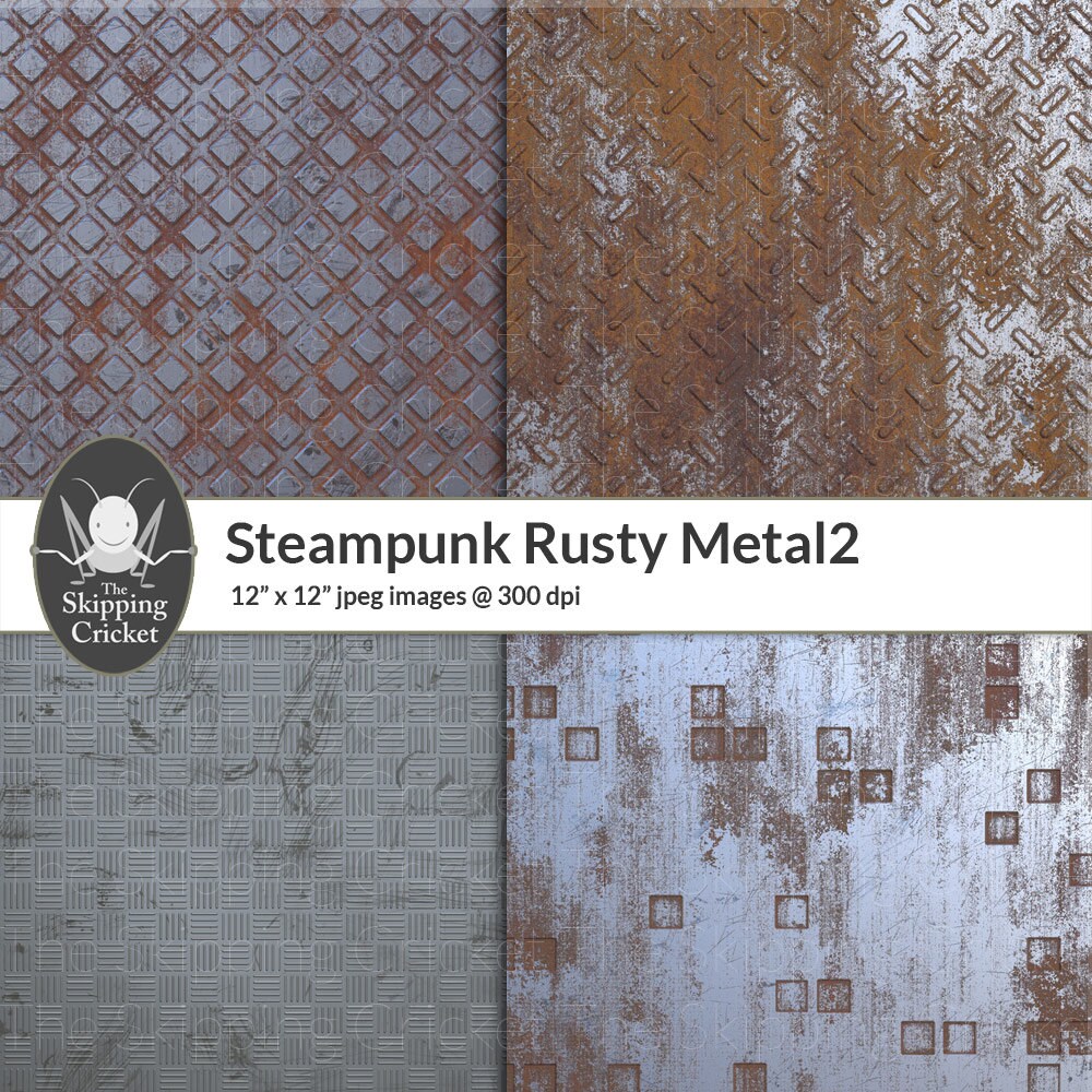 Steampunk Rusty Metal Papers Metal Panels Metal Treads - Etsy