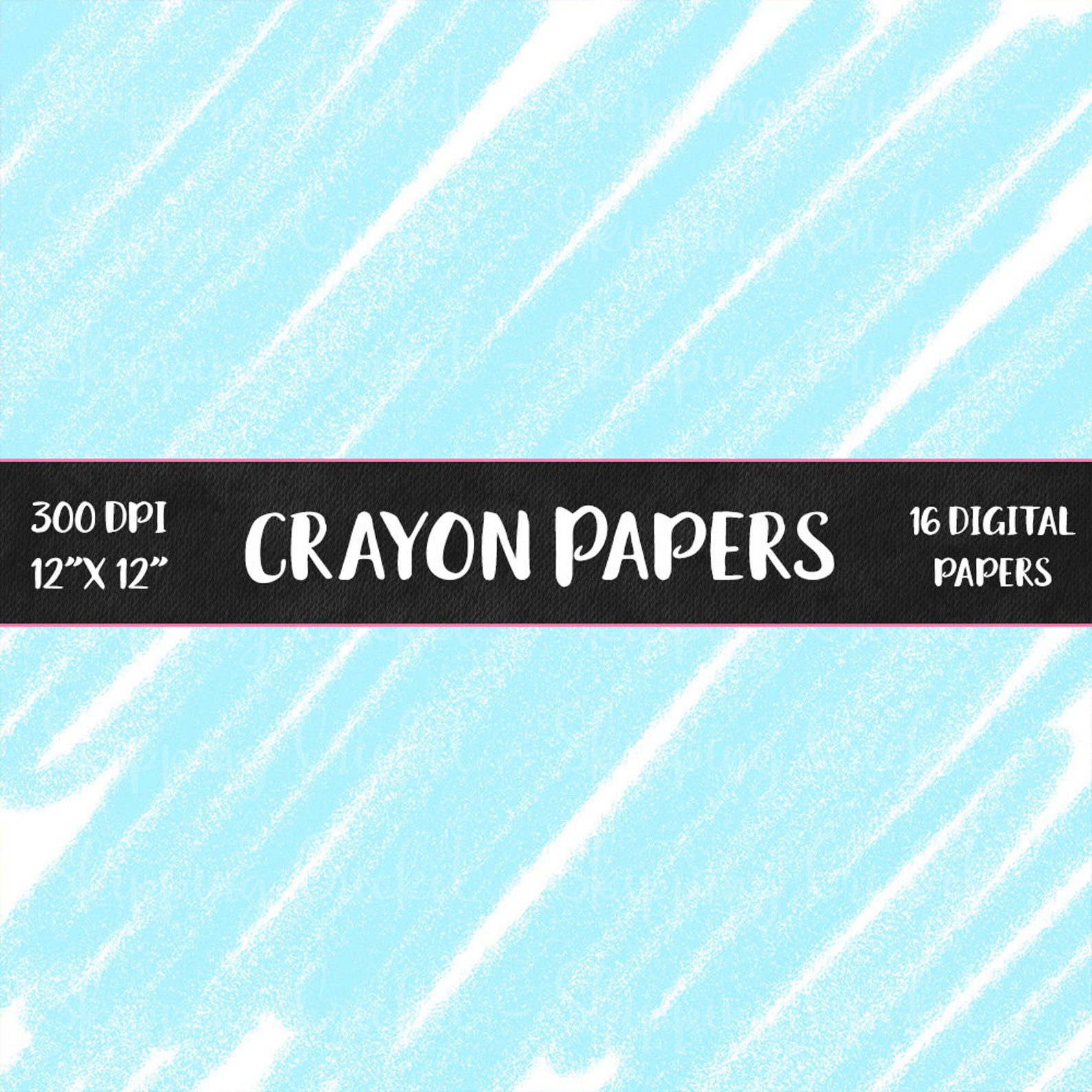 16 Crayon Digital Paper Sketch Background Kids Digital | Etsy