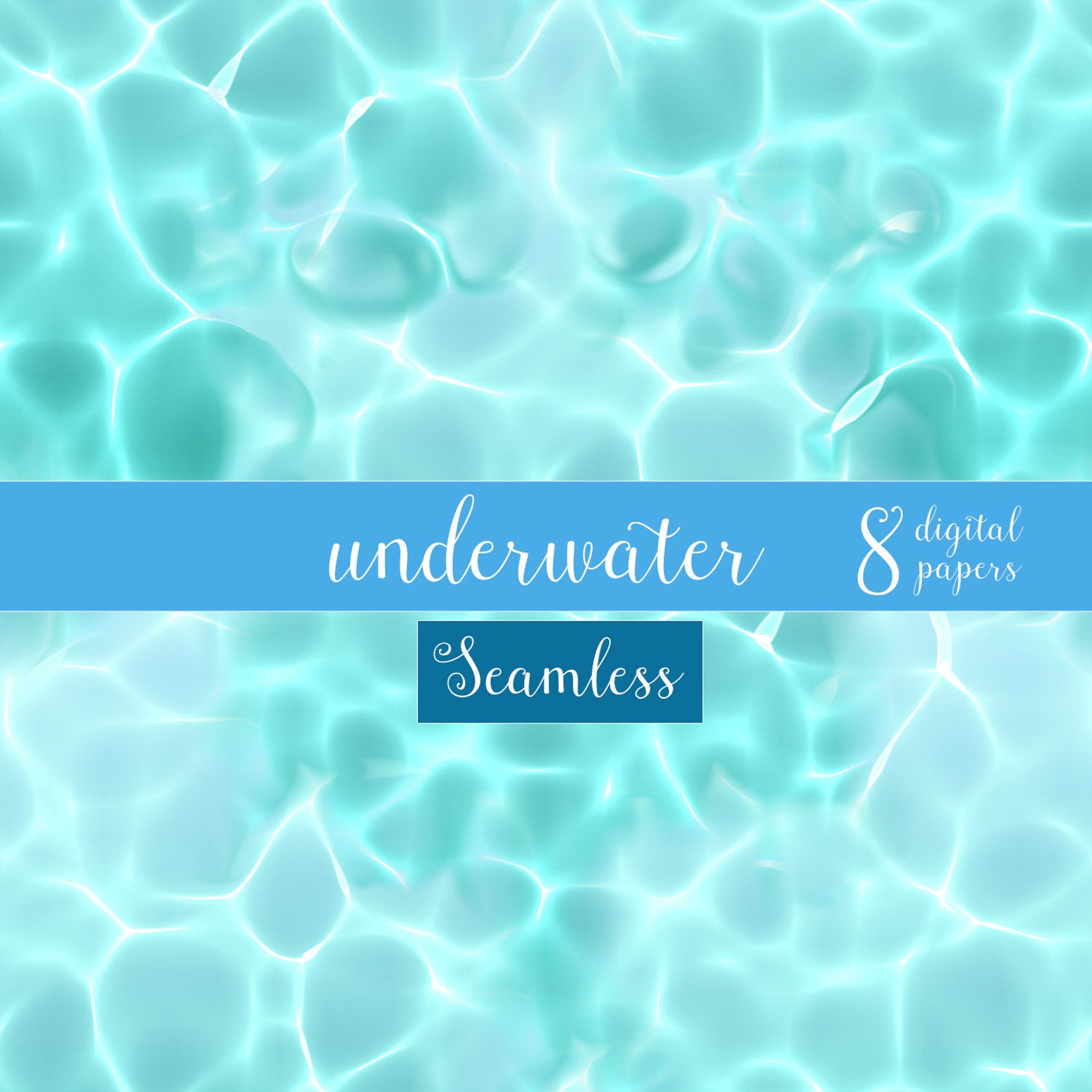 Water Digital Papers SEAMLESS Underwater Papers Seawater | Etsy