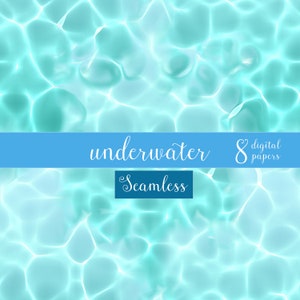 Water Digital Papers SEAMLESS, Underwater Papers, Seawater Papers ...