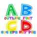 Outline Font SVG, Outline Alphabet Svg, Outline Letters Svg, Outline ...
