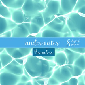 Water Digital Papers SEAMLESS, Underwater Papers, Seawater Papers ...
