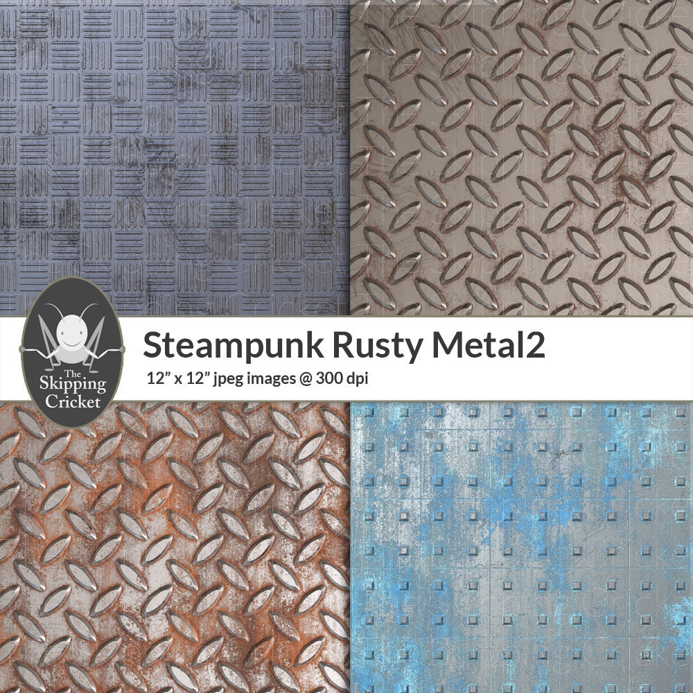 Steampunk Rusty Metal Papers Metal Panels Metal Treads - Etsy