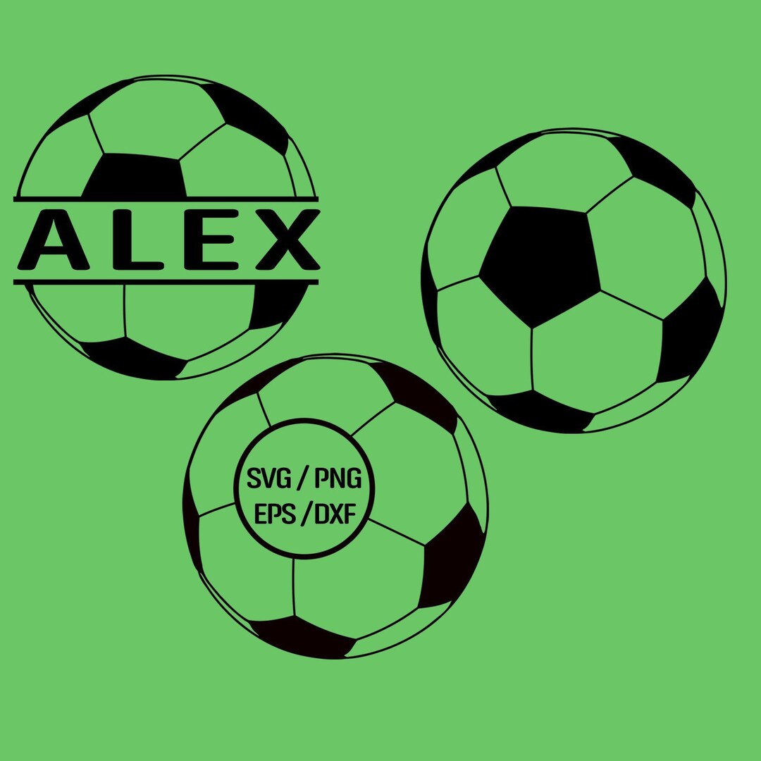 Split Soccer Ball Svg, Split Monogram Soccer Ball, Football Monogram ...