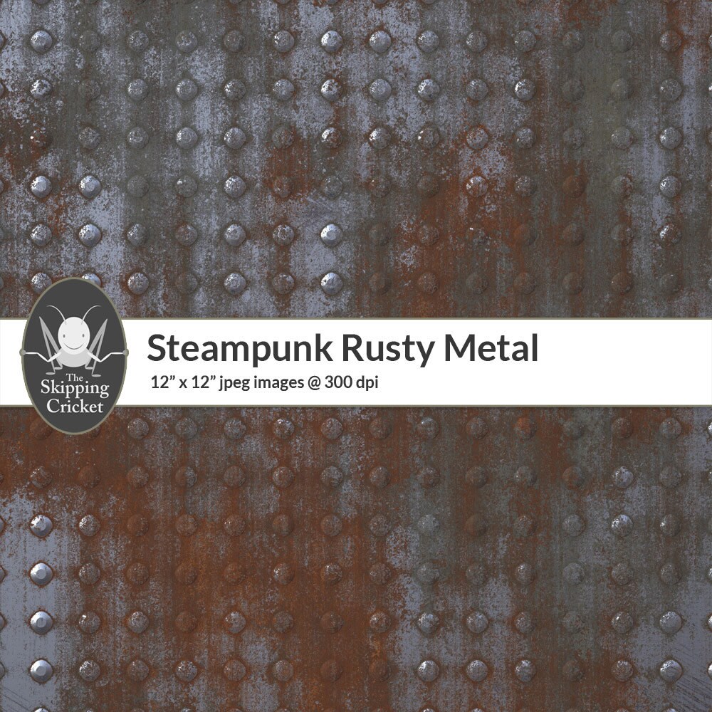 Steampunk Rusty Metal Papers Steampunk Digital Papers - Etsy