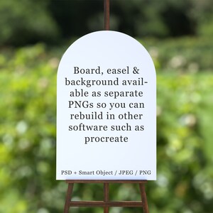 Arched Wedding Sign Mockup, Wedding Easel Mockup, PSD Smart Object,png ...