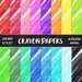 16 Crayon Digital Paper, Sketch Background, Kids Digital Paper ...