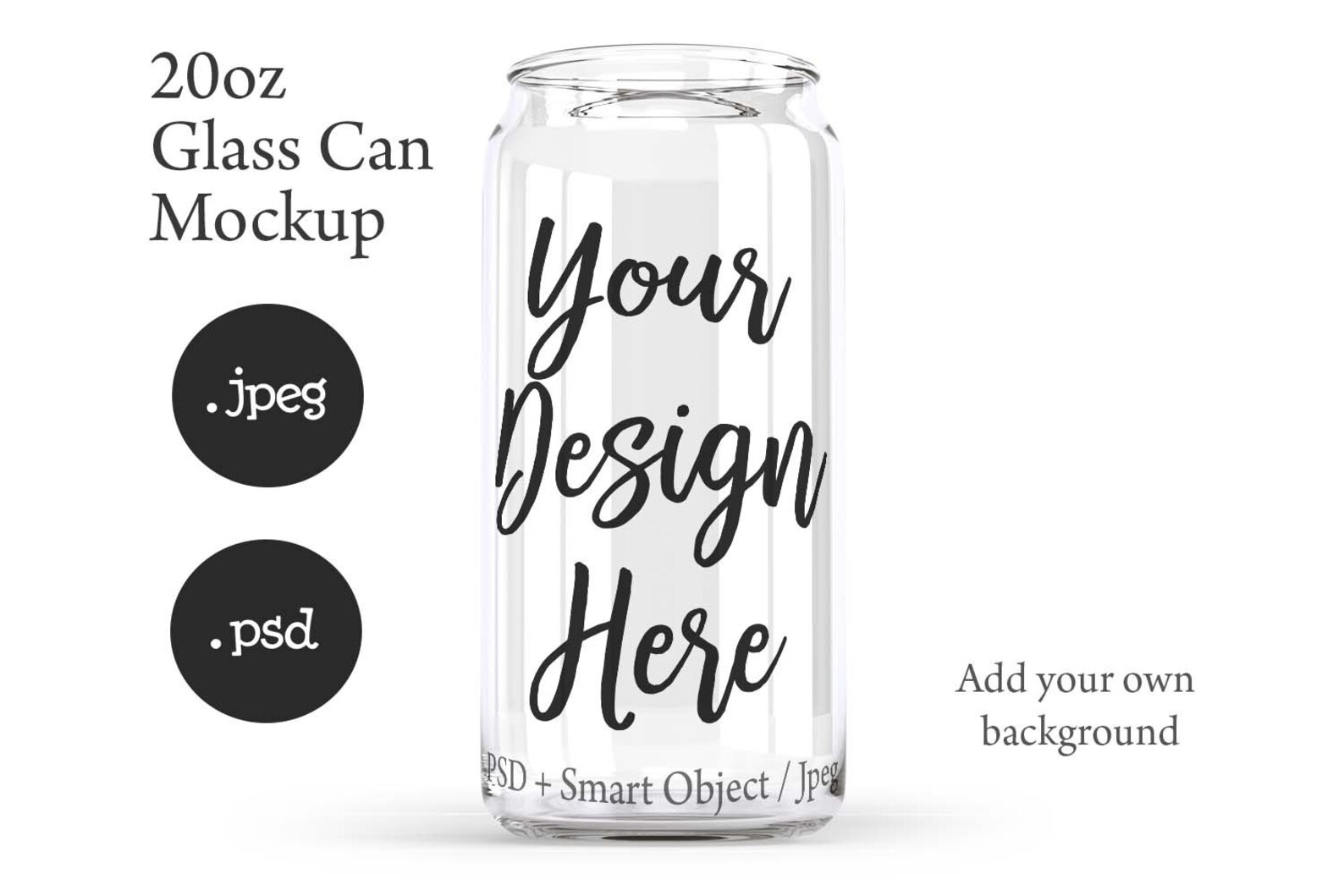20oz Clear Soda Can Glass Mockup Dye Sublimation Beer Can - Etsy